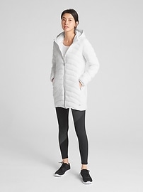 GapFit Lightweight Hooded Puffer Jacket | Gap