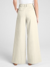 High Rise Pleated Wide-Leg Chinos | Gap