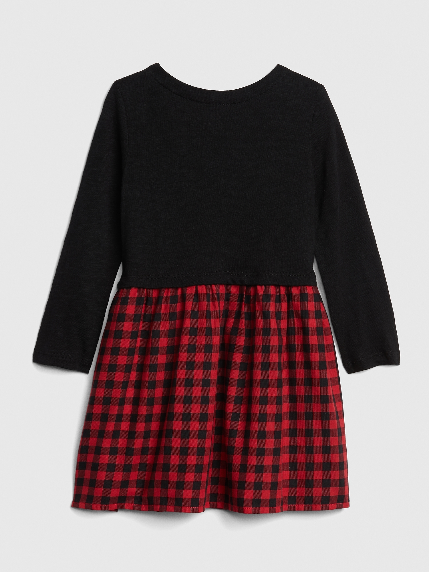 Plaid Mix-Fabric Dress | Gap