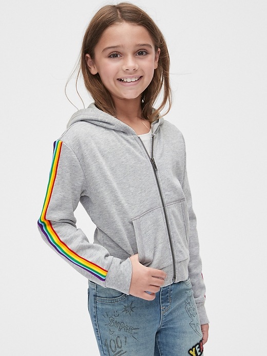 Crazy Stripe-Sleeve Hoodie Sweatshirt | Gap
