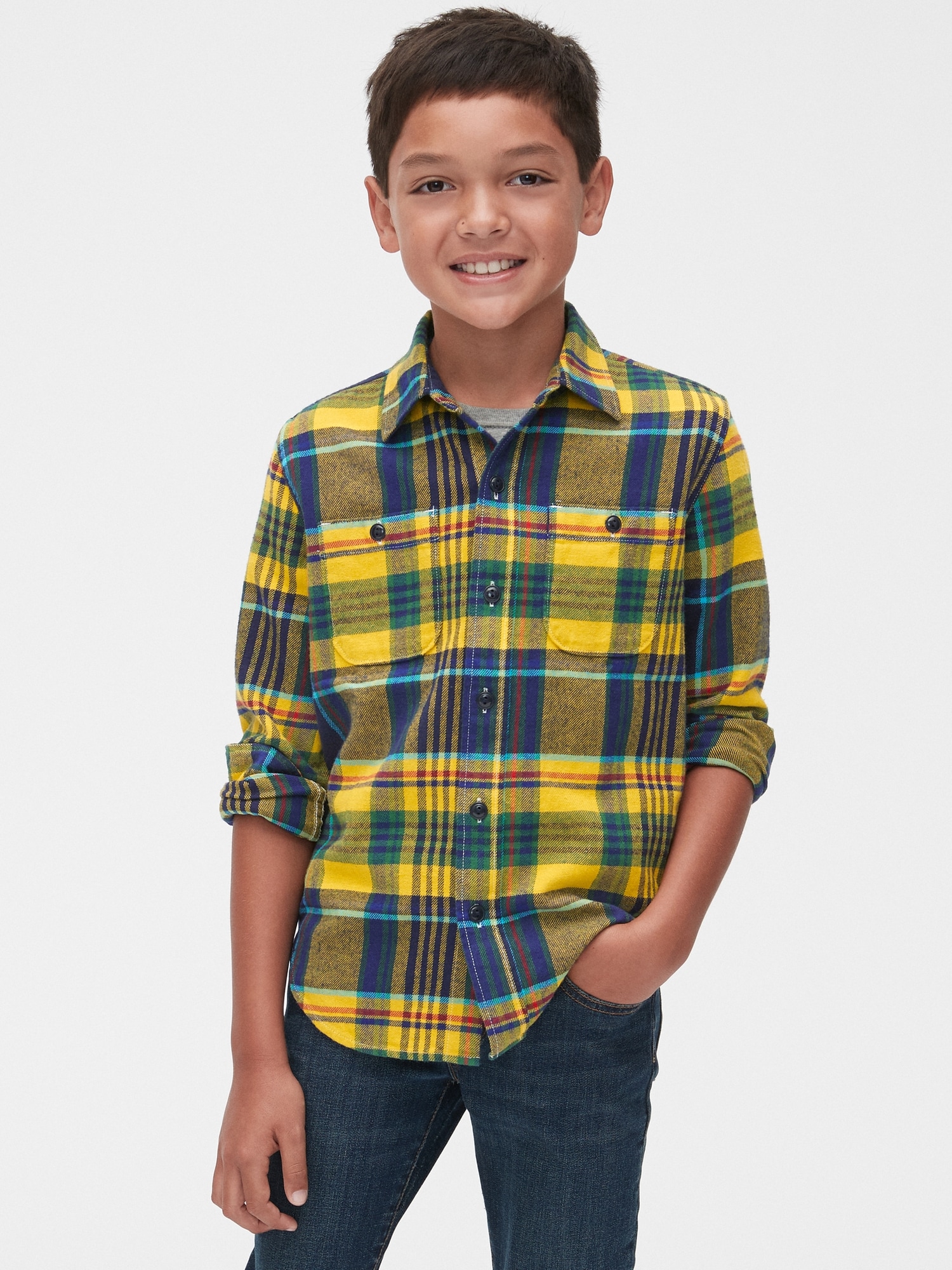 Flannel Long Sleeve Shirt | Gap