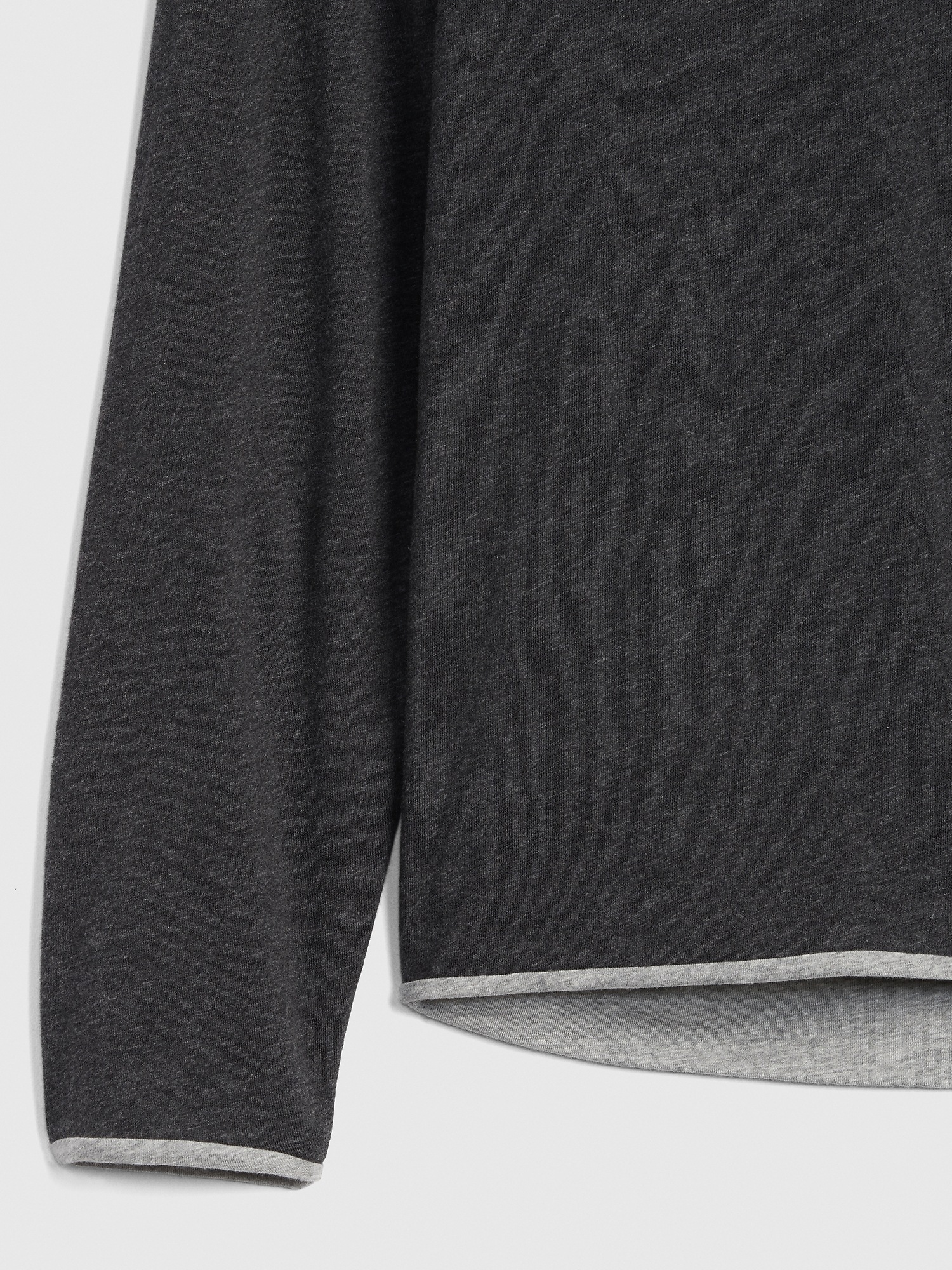 Long Sleeve Double-Face Crewneck T-Shirt | Gap