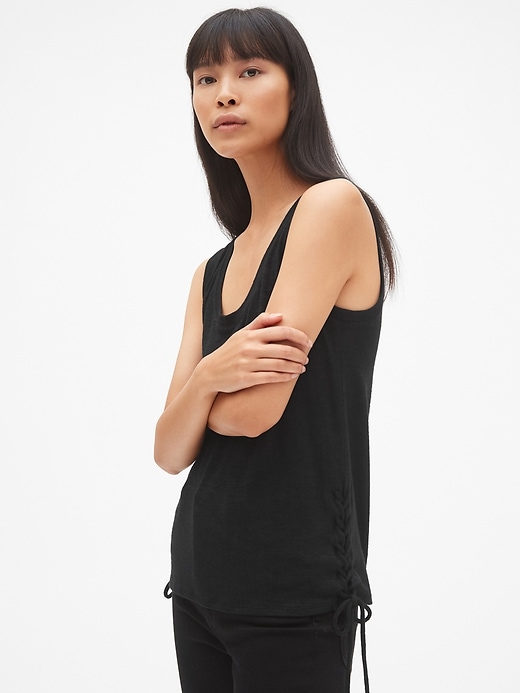 Softspun Lace-Up Tank Top | Gap