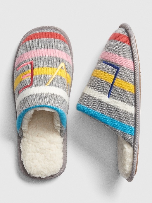 Logo Crazy Stripe Slippers | Gap