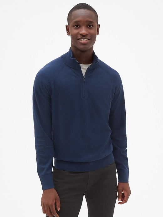 Half-Zip Mockneck Pullover Sweater | Gap