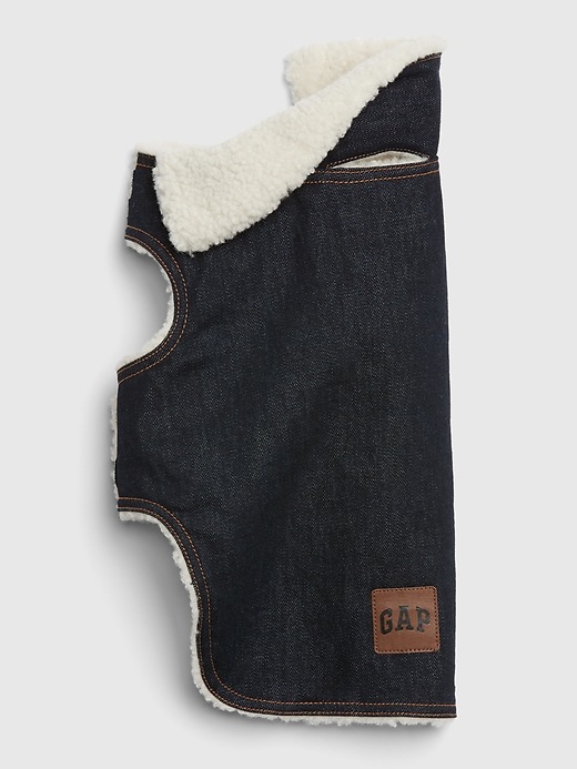 Sherpa-Lined Denim Dog Jacket | Gap