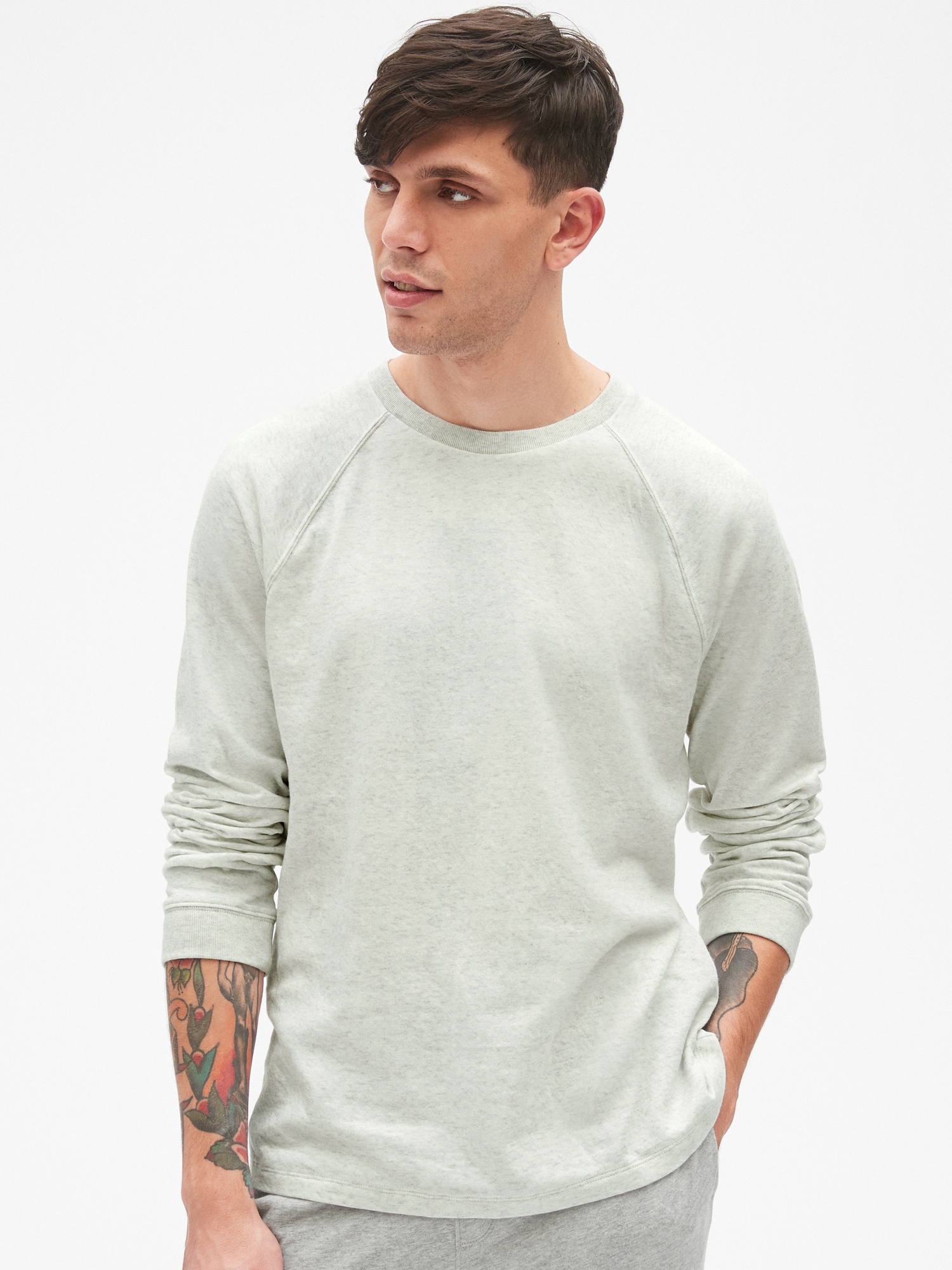 Double-Face Long Sleeve Raglan T-Shirt | Gap