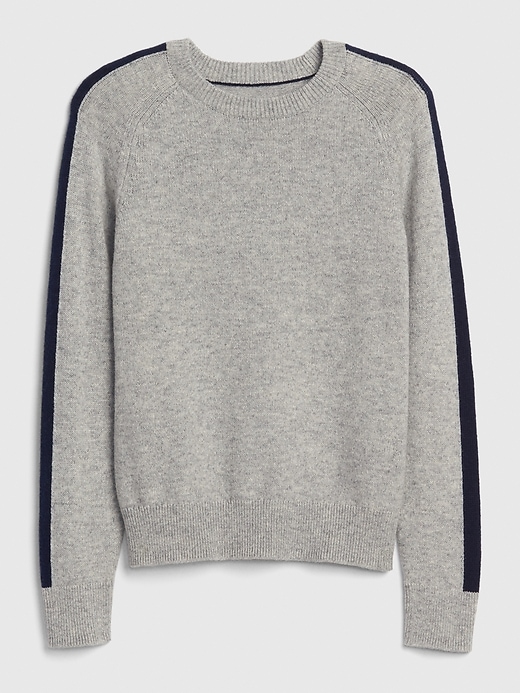Stripe-Sleeve Crewneck Sweater | Gap