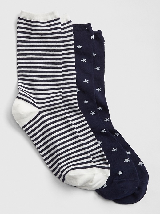 Pattern Crew Socks (2-Pack) | Gap