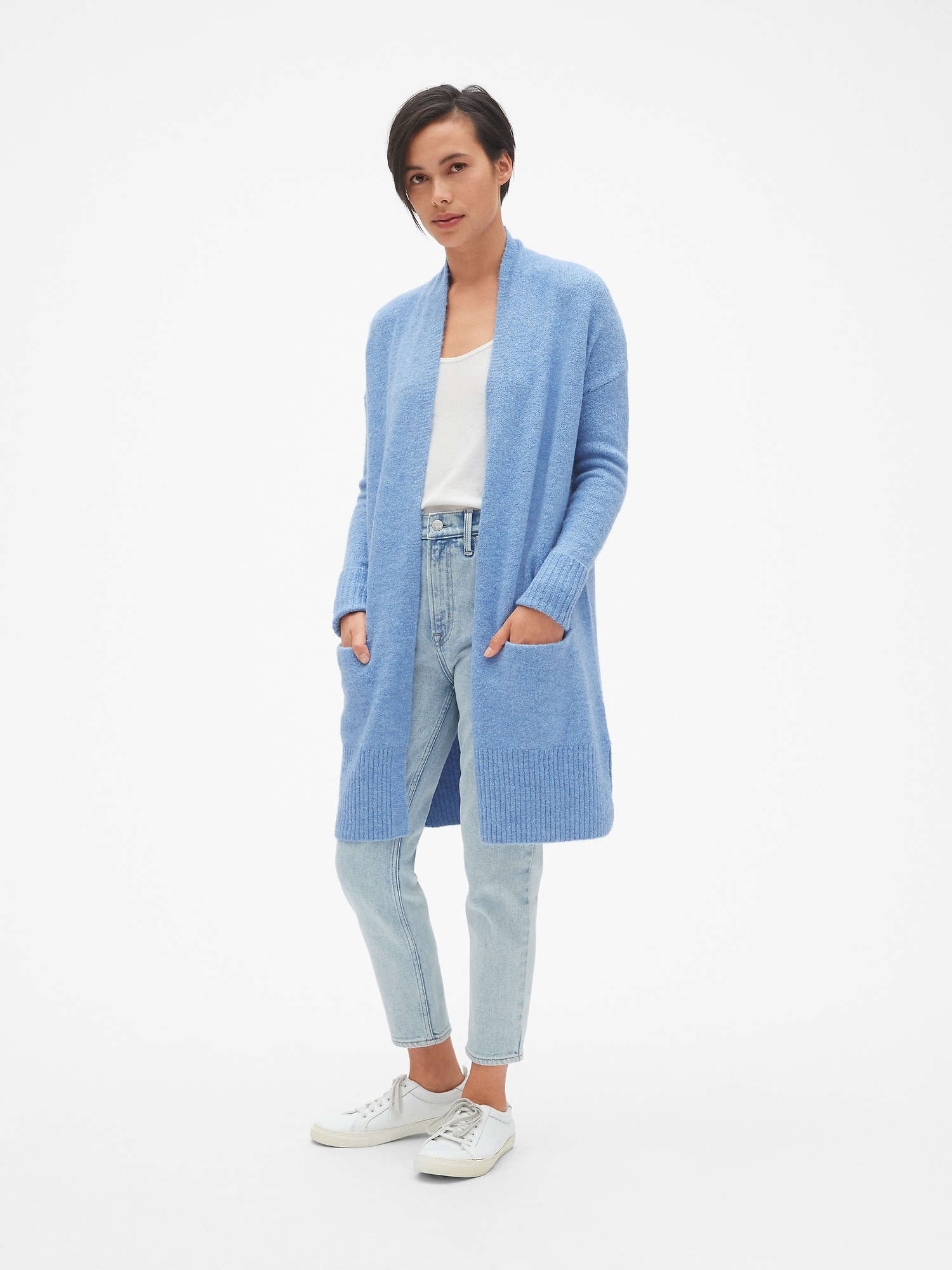 Longline Open-Front Cardigan Sweater | Gap