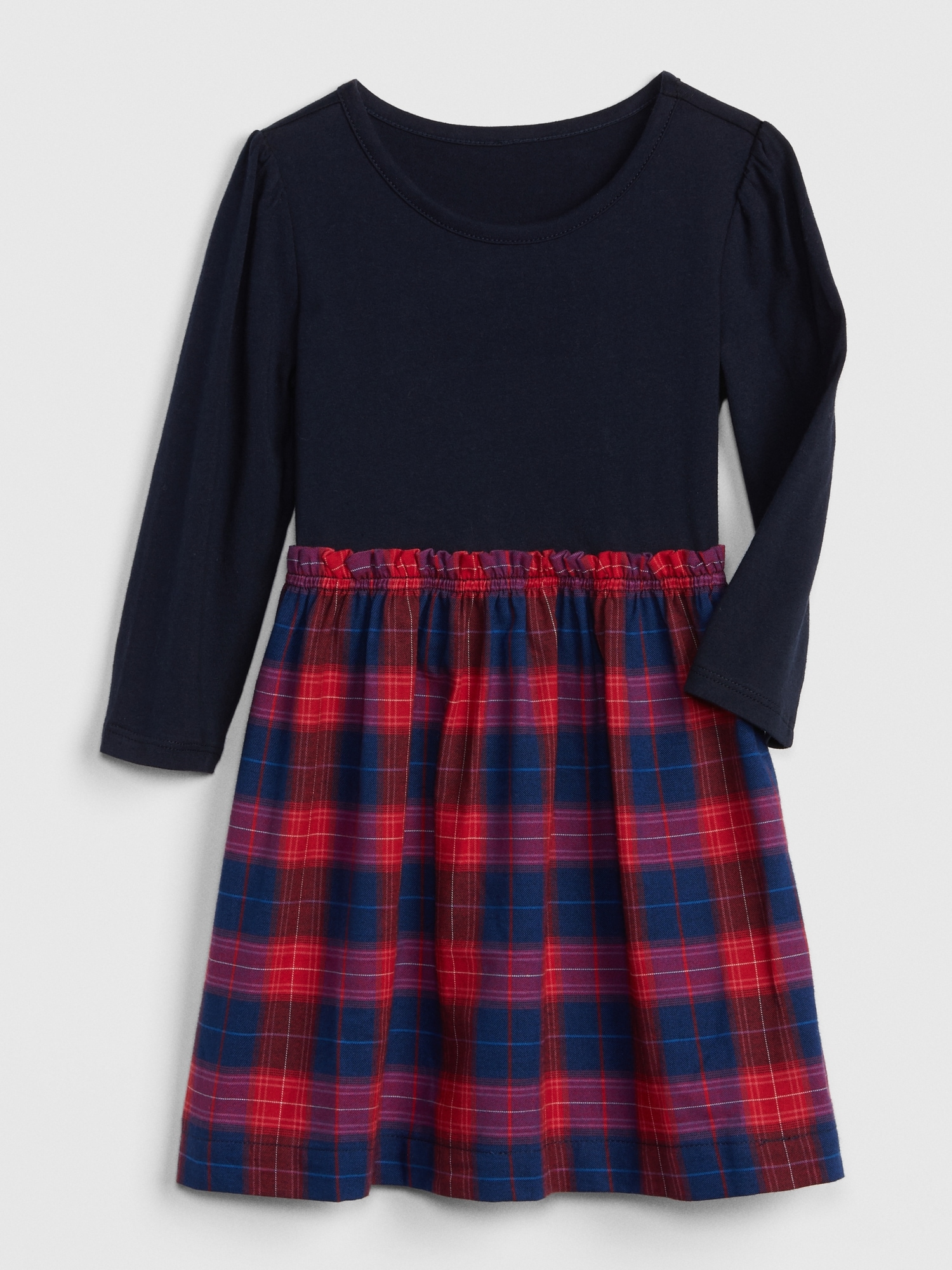 Flannel Mix-Media Dress | Gap