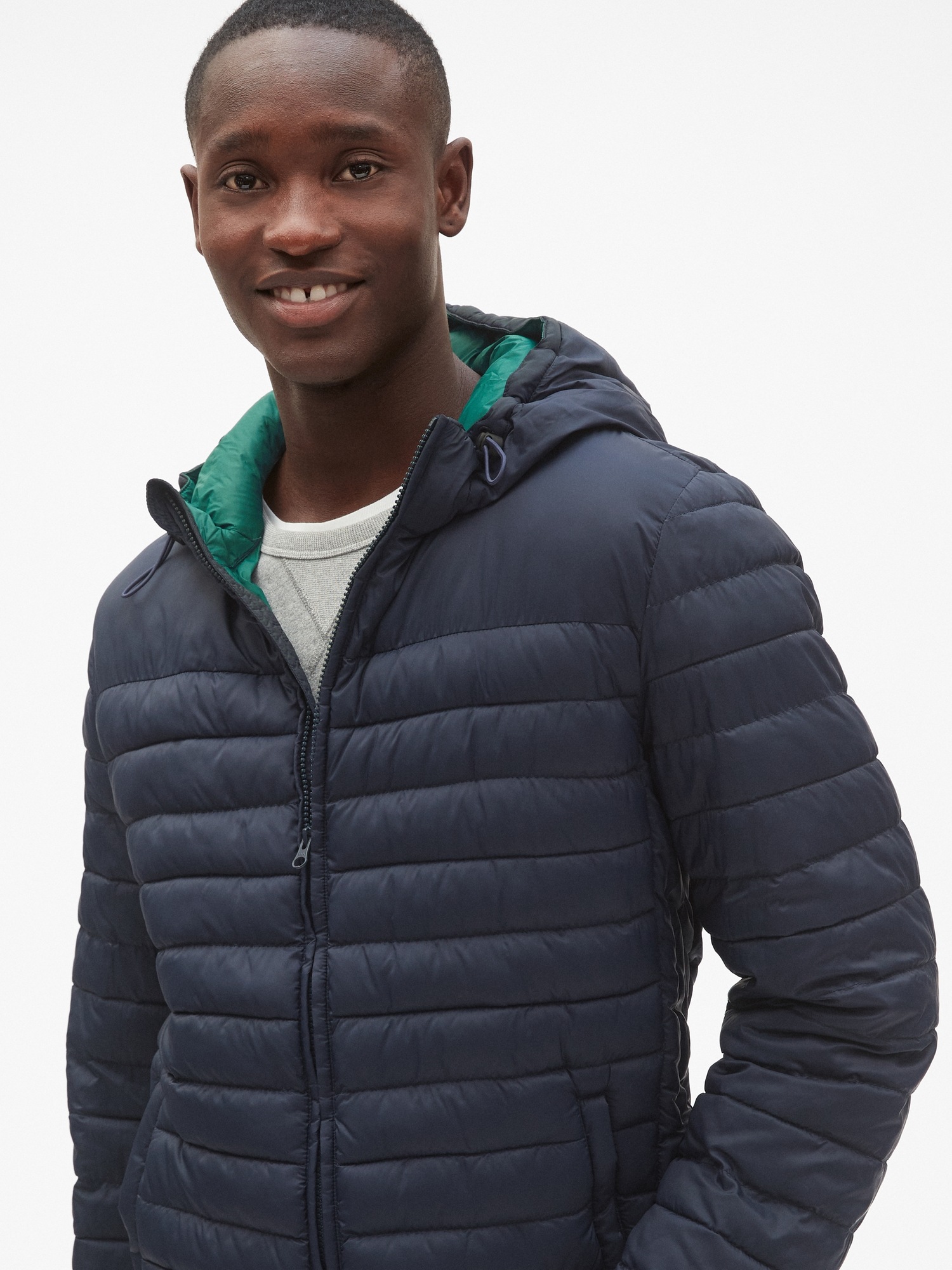 ColdControl Lightweight Hooded Puffer Jacket | Gap