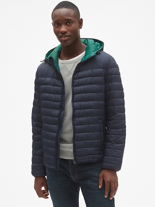 ColdControl Lightweight Hooded Puffer Jacket | Gap