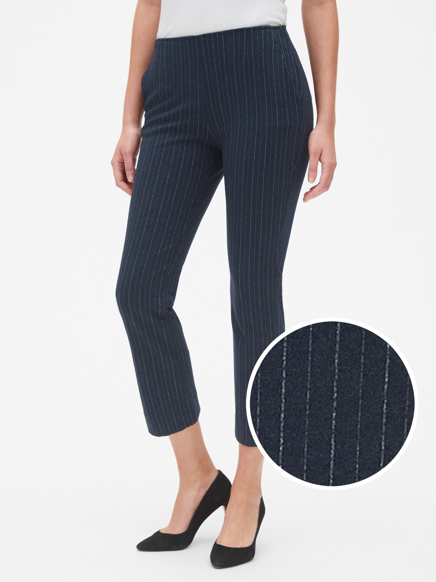 High Rise Stripe Crop Kick Pants | Gap