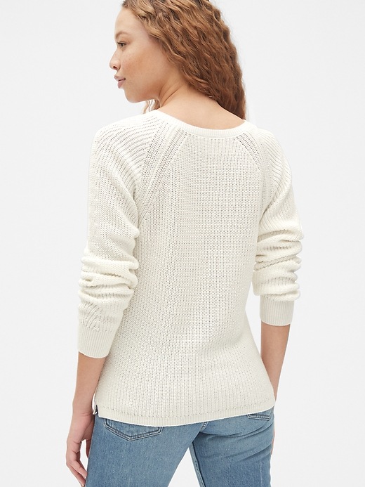 Vintage Wash Diagonal Ribbed Pullover Sweater | Gap