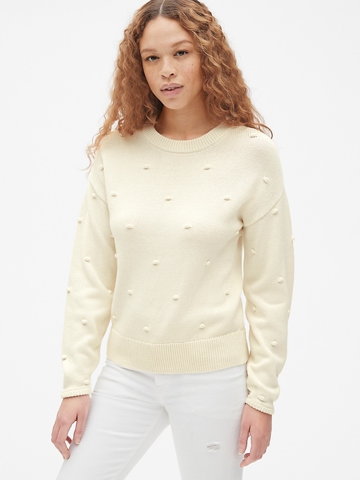 Bobble Stitch Crewneck Pullover Sweater | Gap