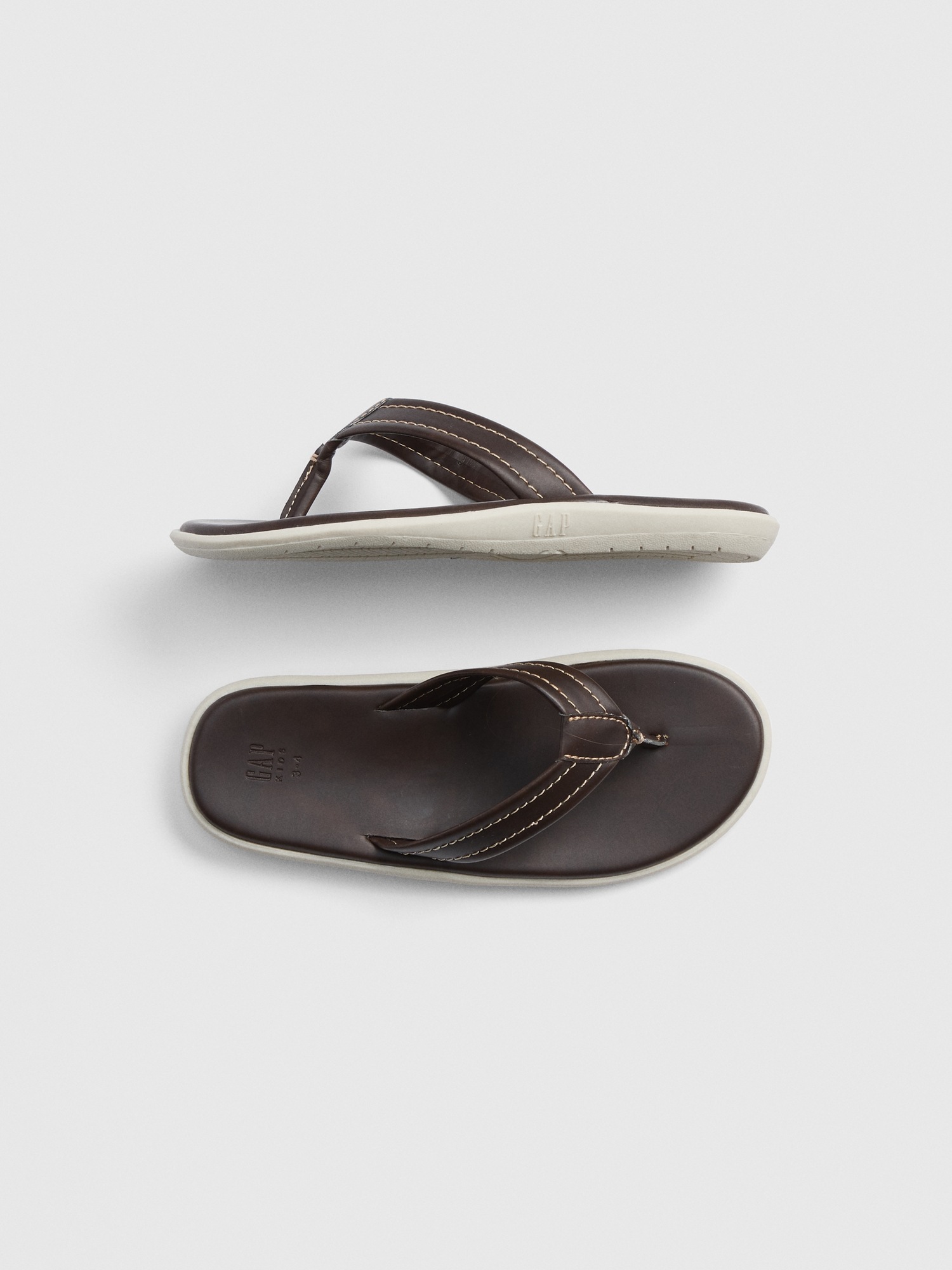 Kids Faux-Leather Flip Flops | Gap