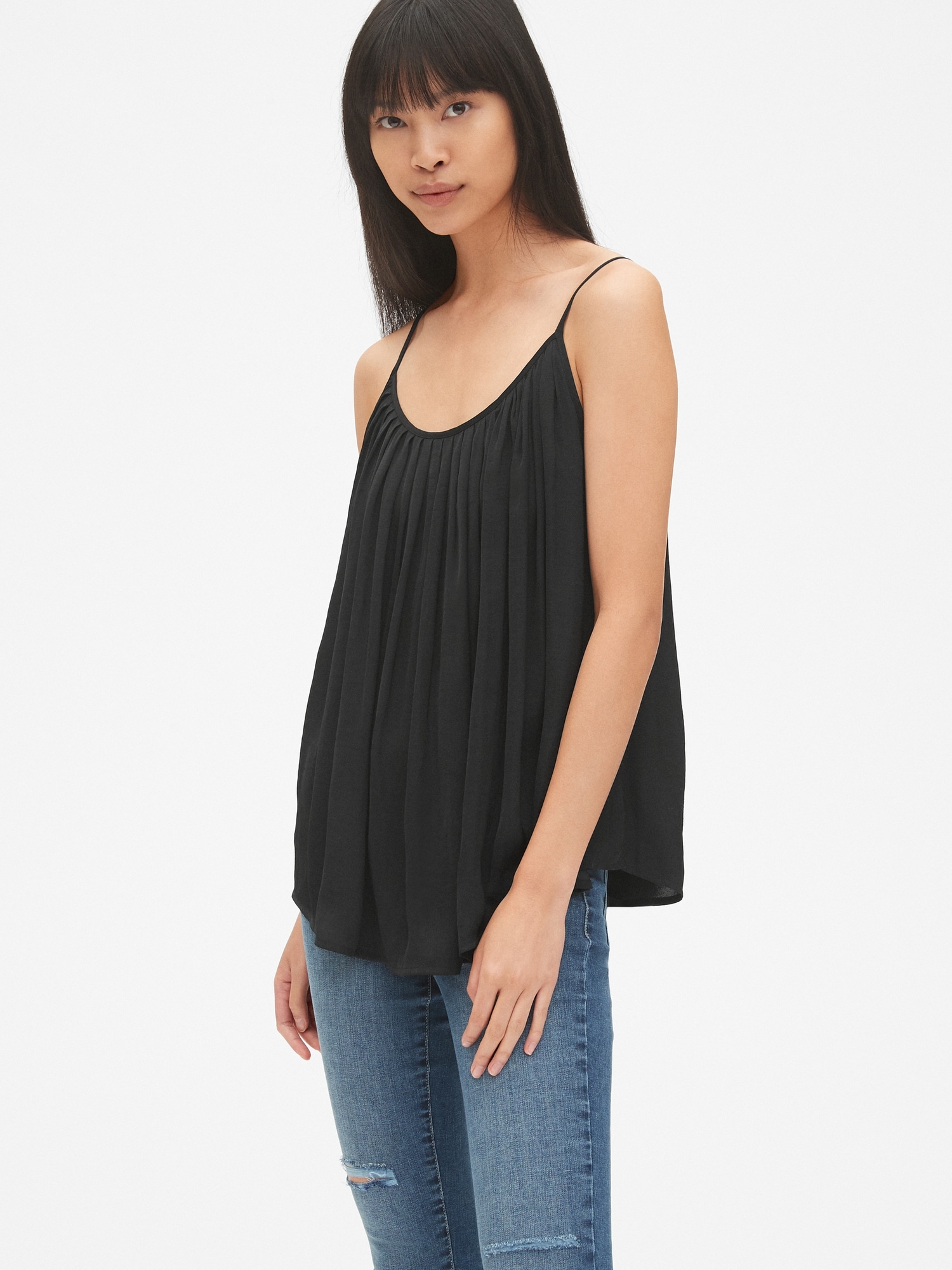Drapey Pintuck Swing Cami | Gap