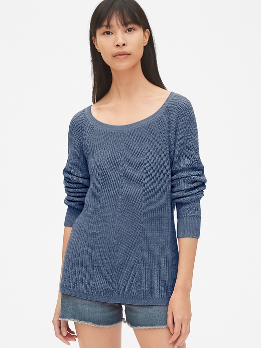Vintage Wash Diagonal Ribbed Pullover Sweater | Gap