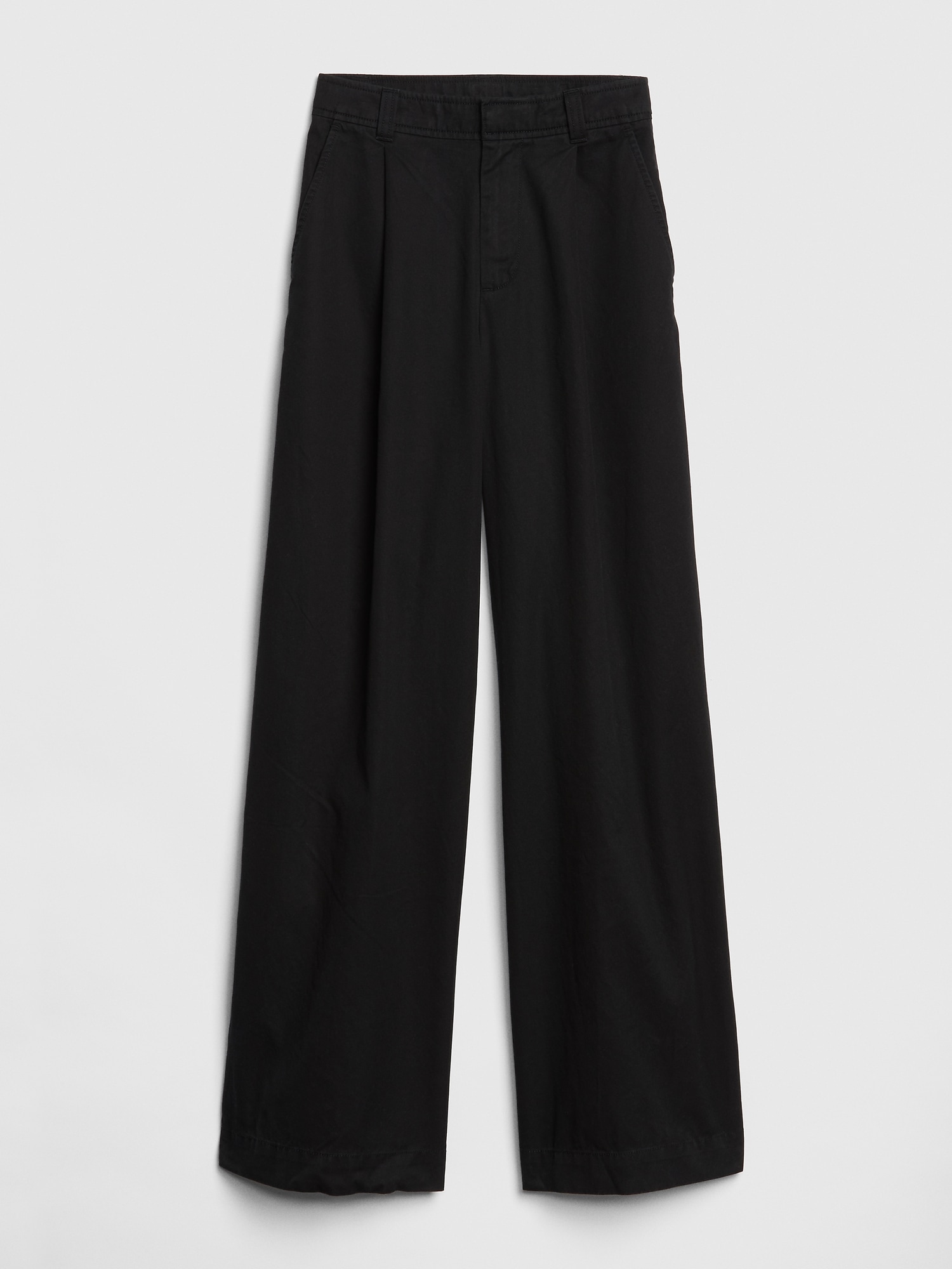 High Rise Pleated Wide Leg Chinos | Gap