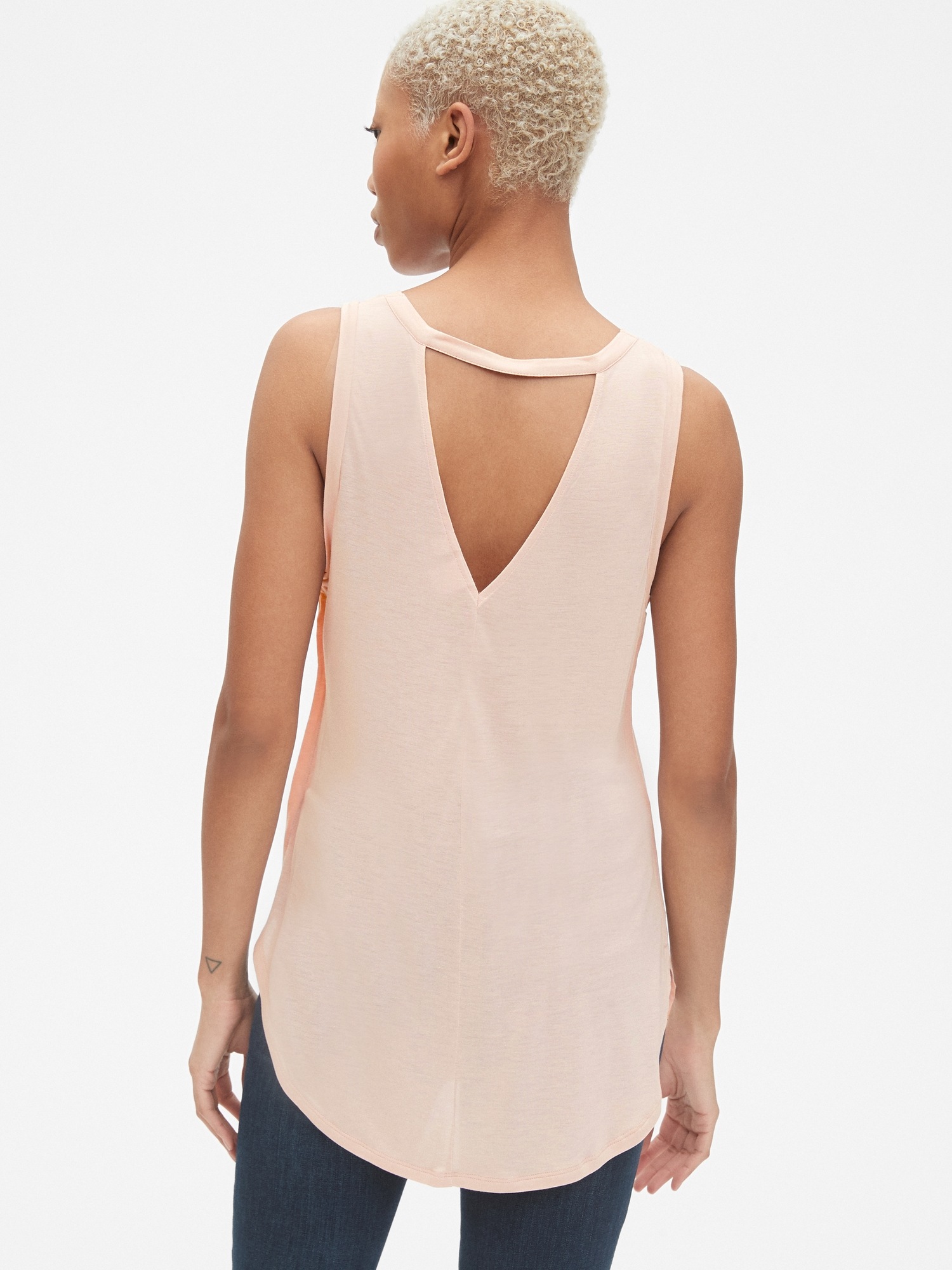 V-Back Tank Top in Luxe Rayon | Gap