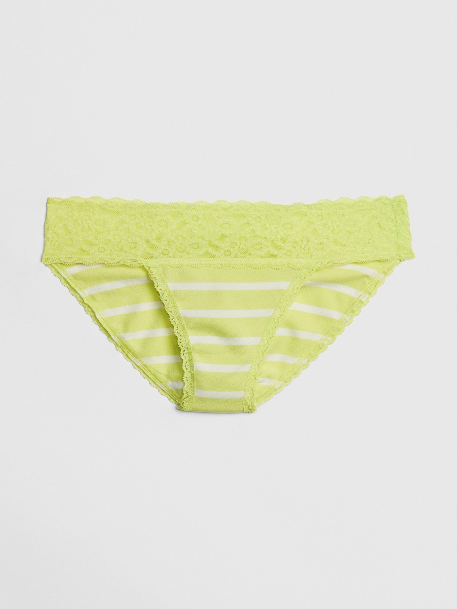 Stretch Cotton & Lace Bikini | Gap