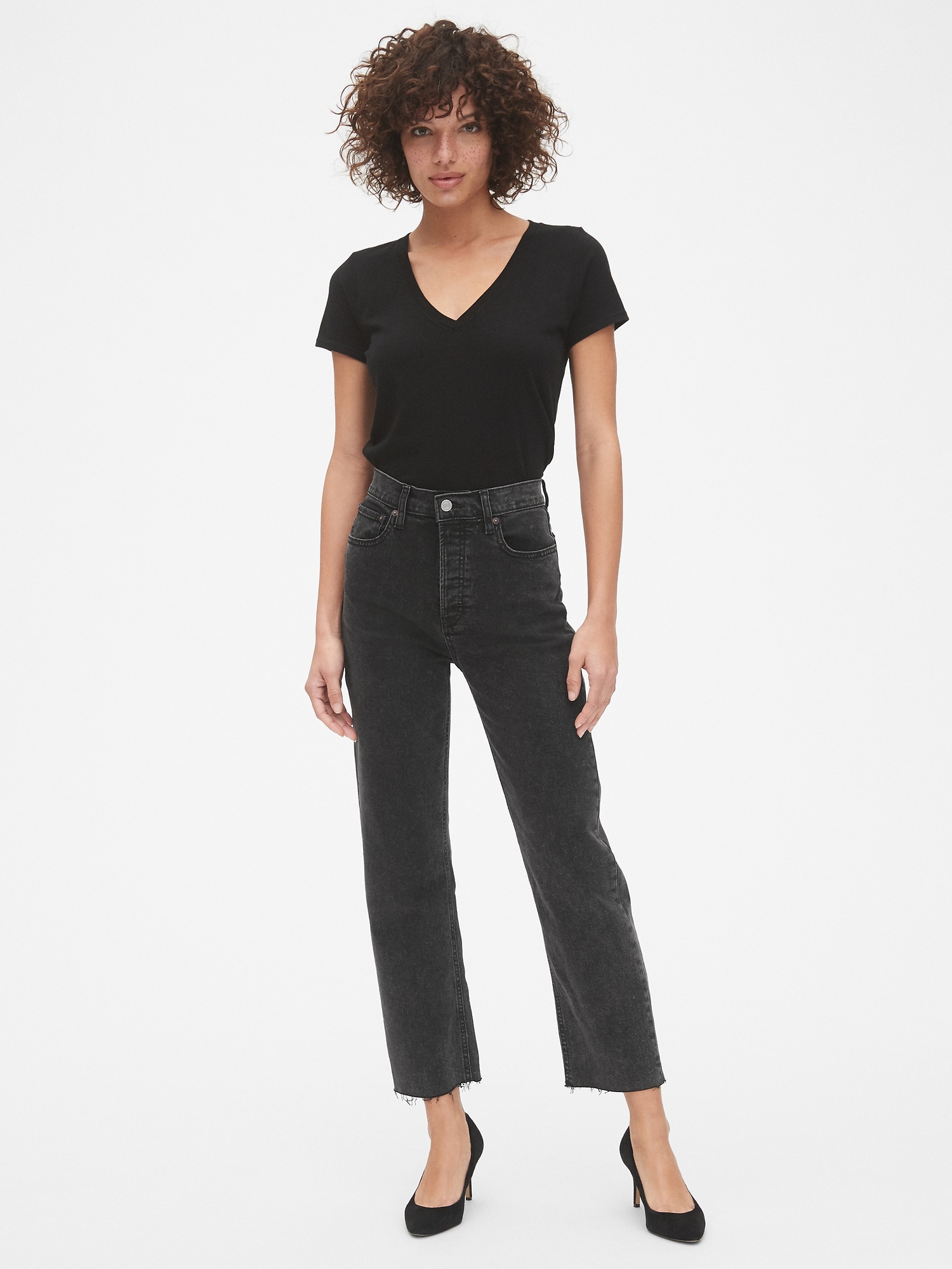 High Rise Cheeky Straight Jeans | Gap