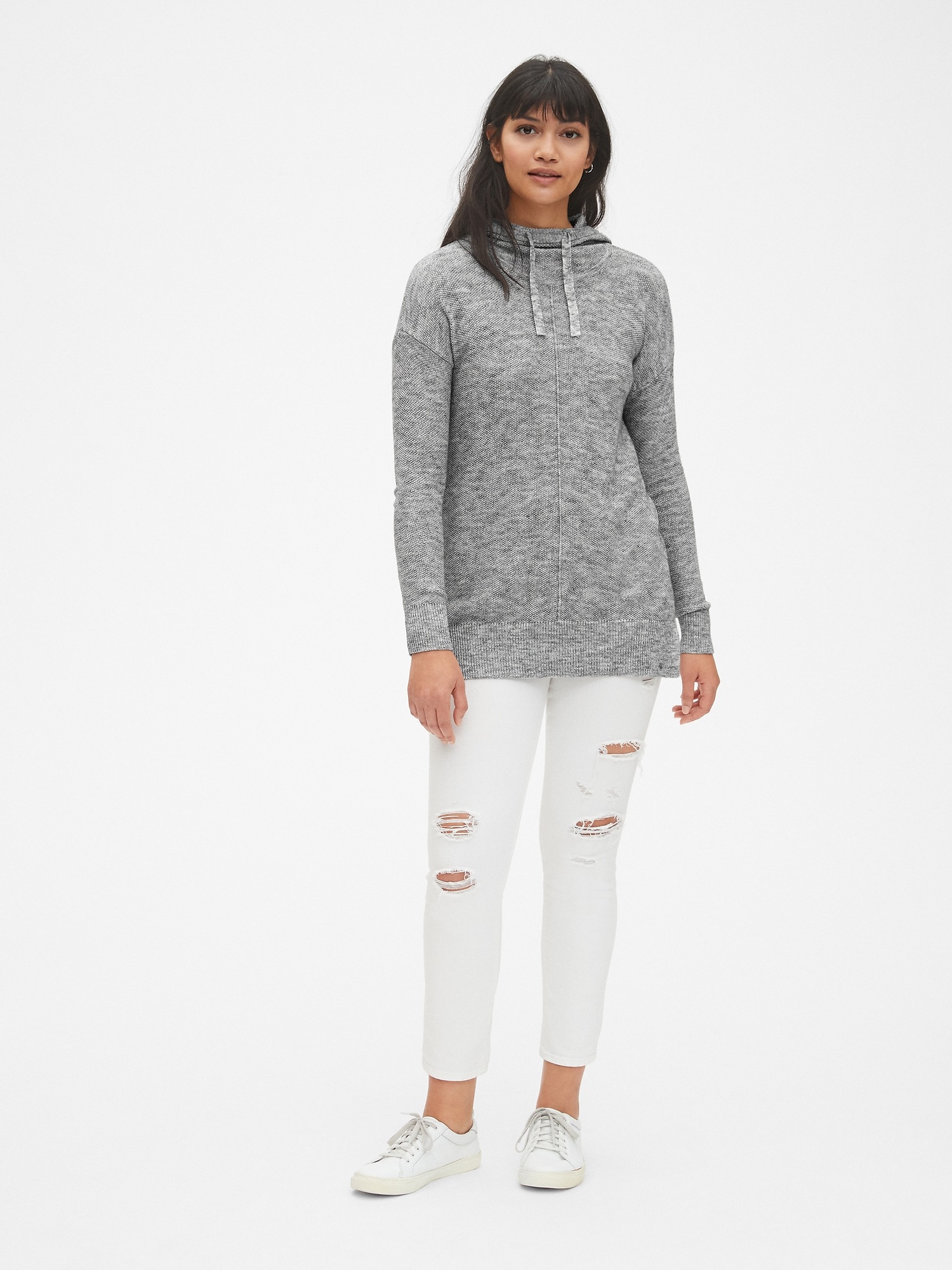 Hooded Pullover Sweater Tunic | Gap