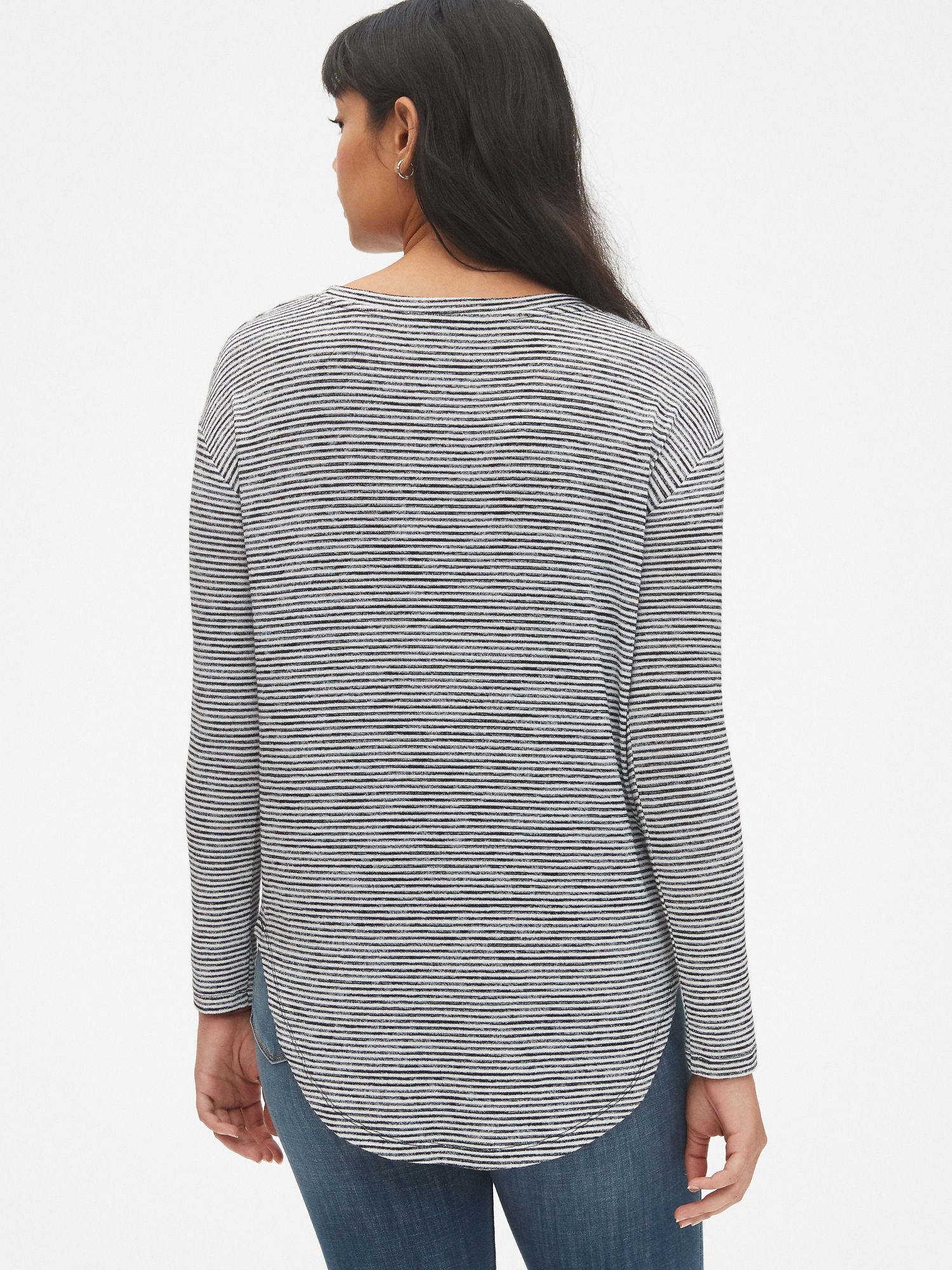 Softspun Long Sleeve Stripe Tunic Top | Gap