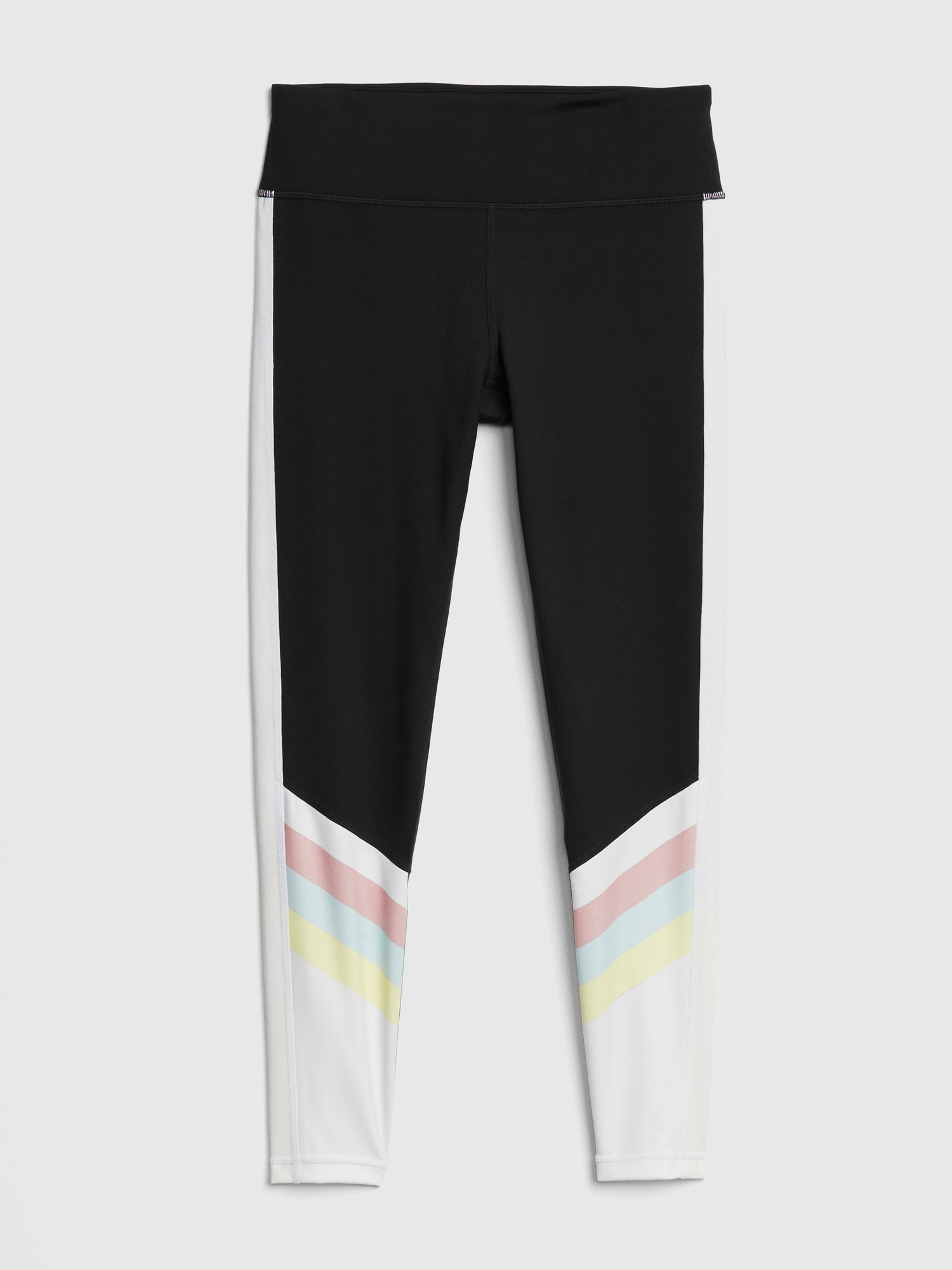 GapFit Blackout Spliced Stripe Colorblock Full Length Leggings | Gap
