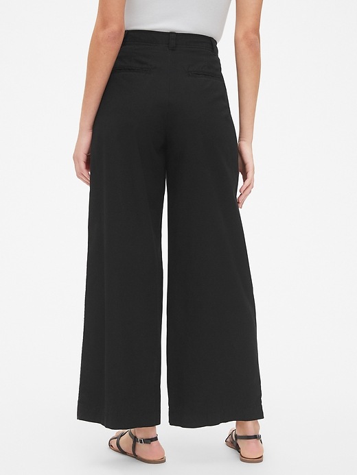 High Rise Pleated Wide Leg Chinos | Gap