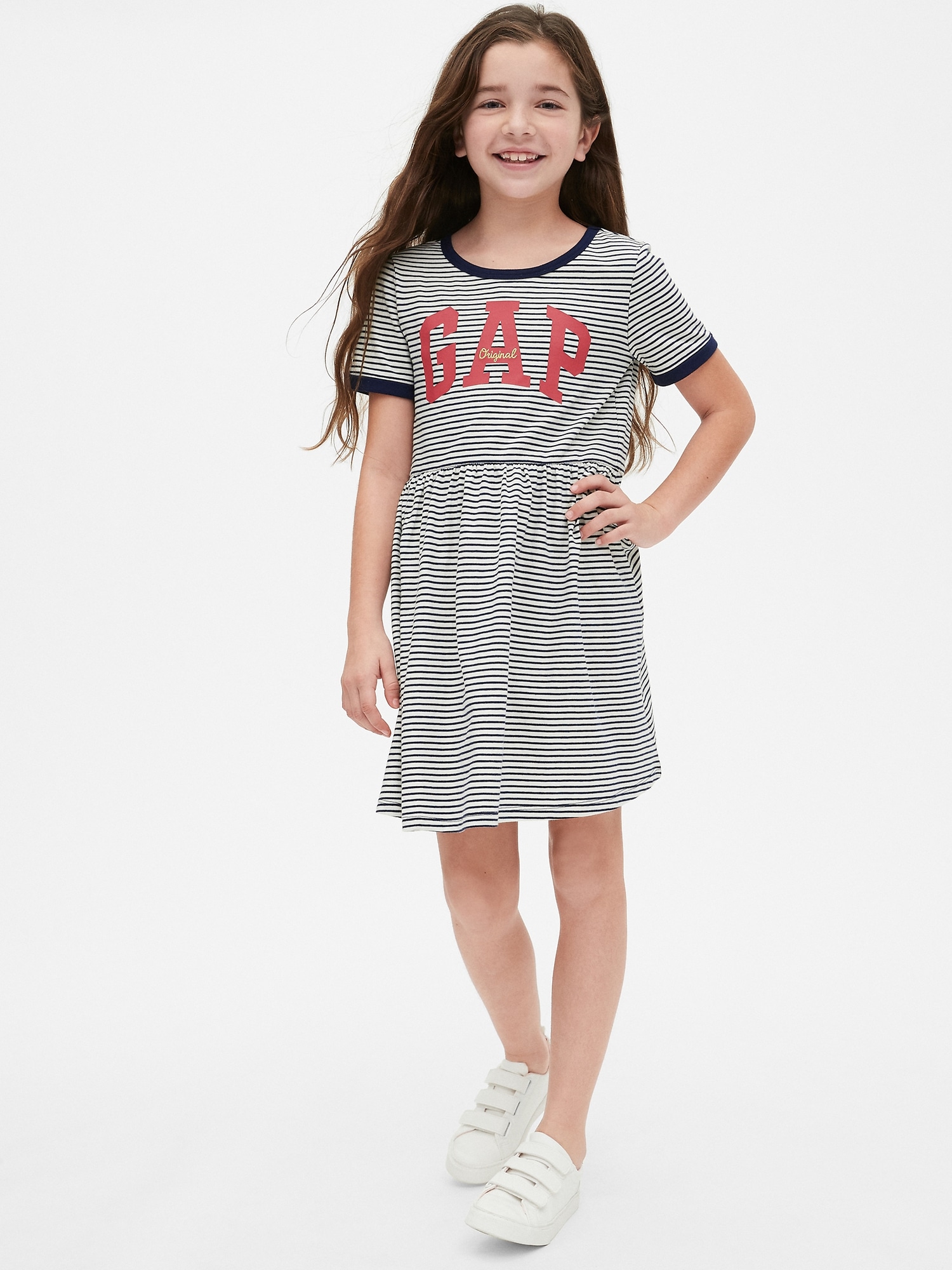 Kids Gap Logo Fit And Flare Dress | Gap