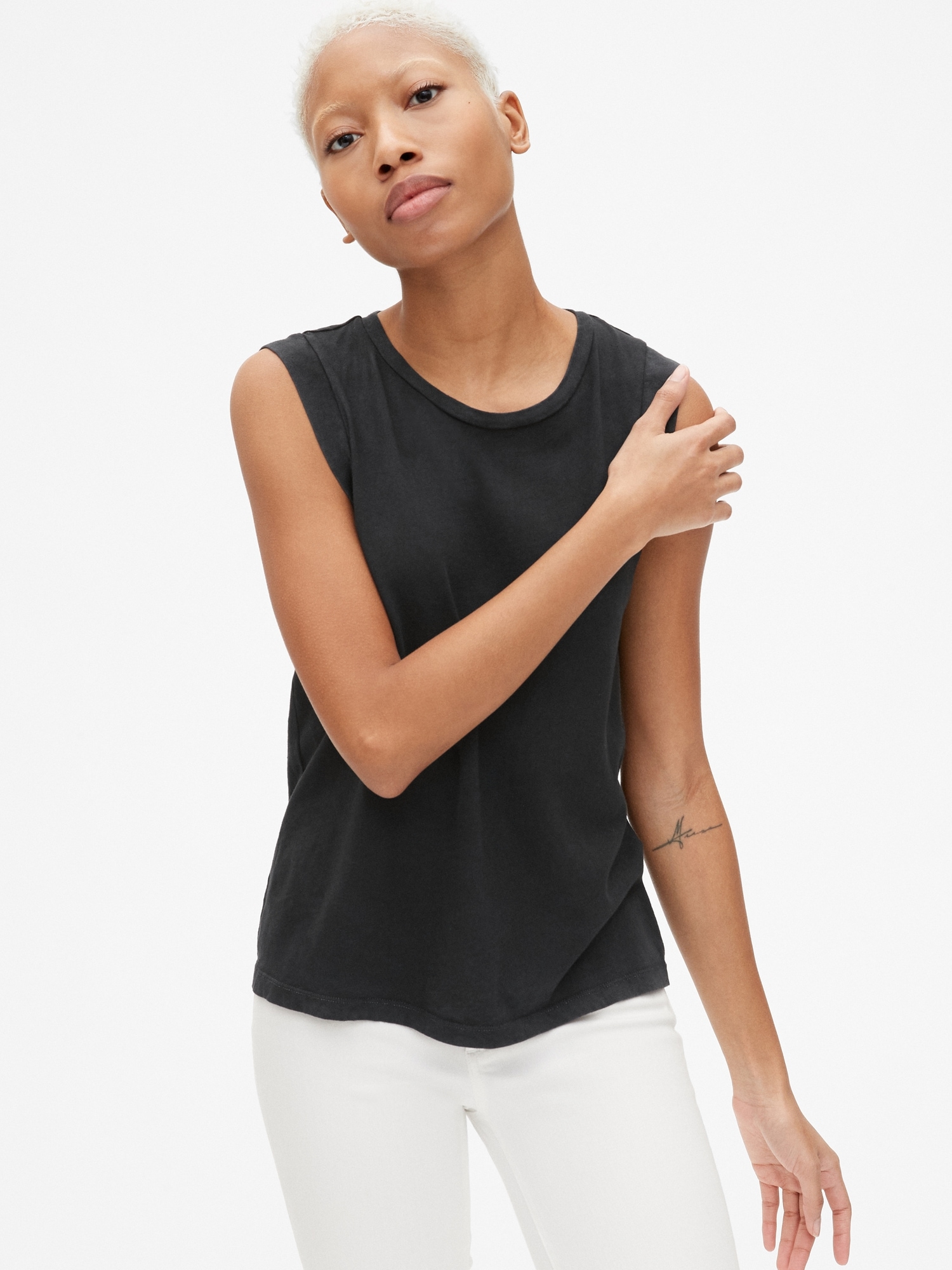 Vintage Wash Muscle Tank Top | Gap