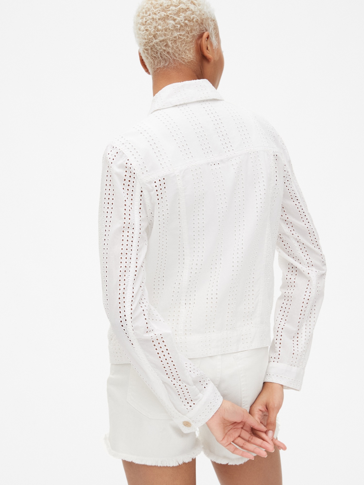 Icon Eyelet Embroidered Jacket | Gap