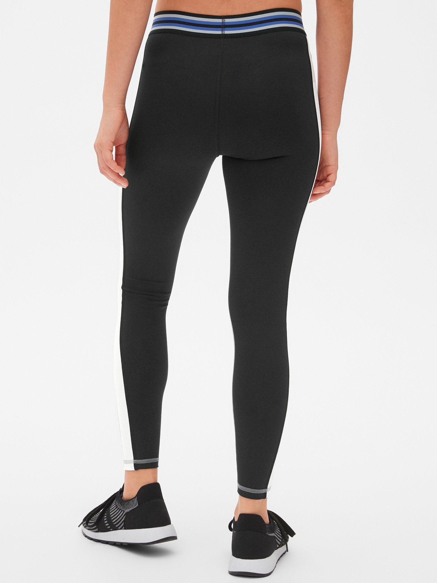 GapFit Blackout Stripe Colorblock Full Length Leggings | Gap