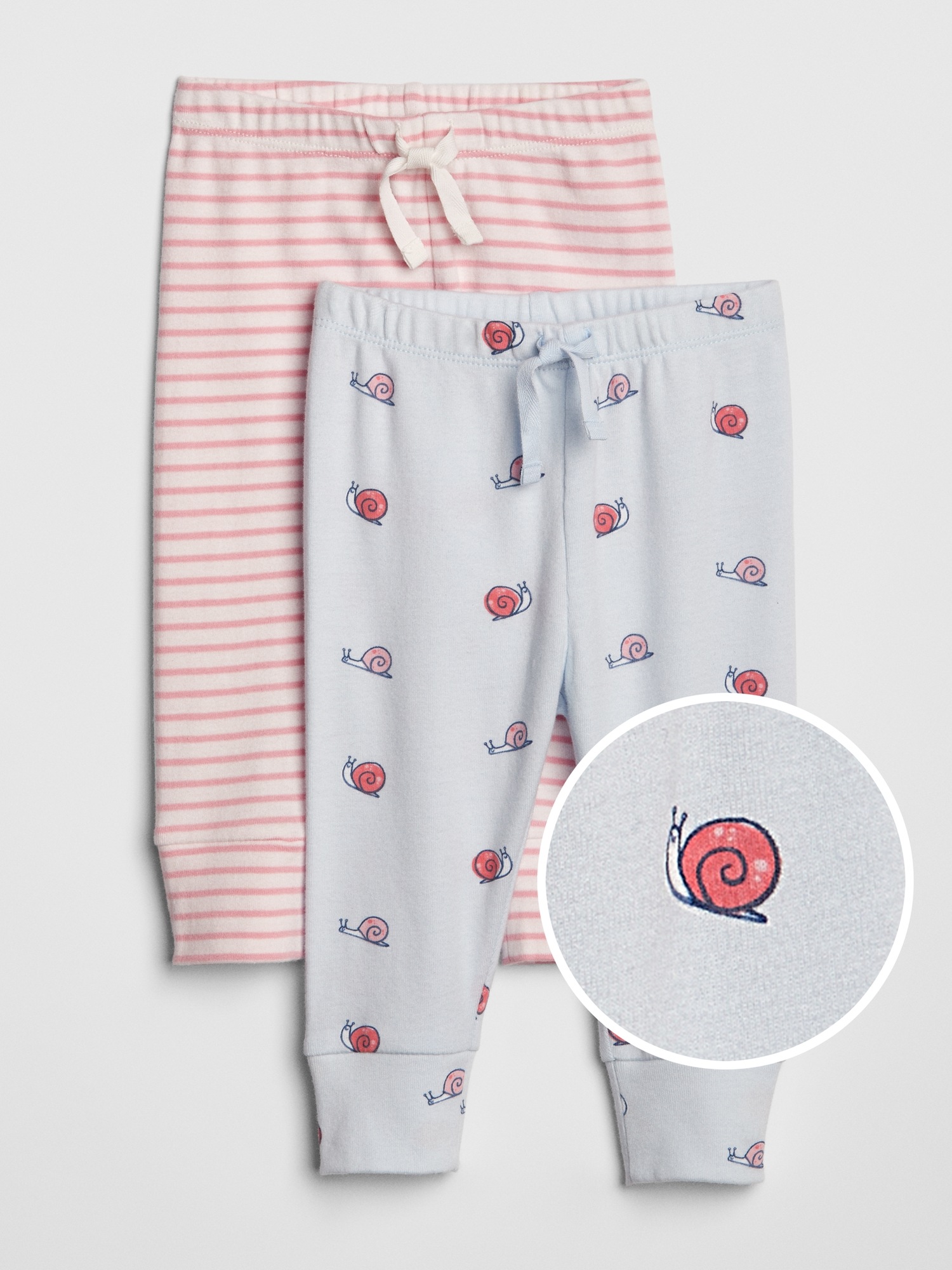 Baby Snail Stripe Pull-On Pants (2-Pack) | Gap