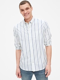 Lived-In Stretch Poplin Shirt | Gap