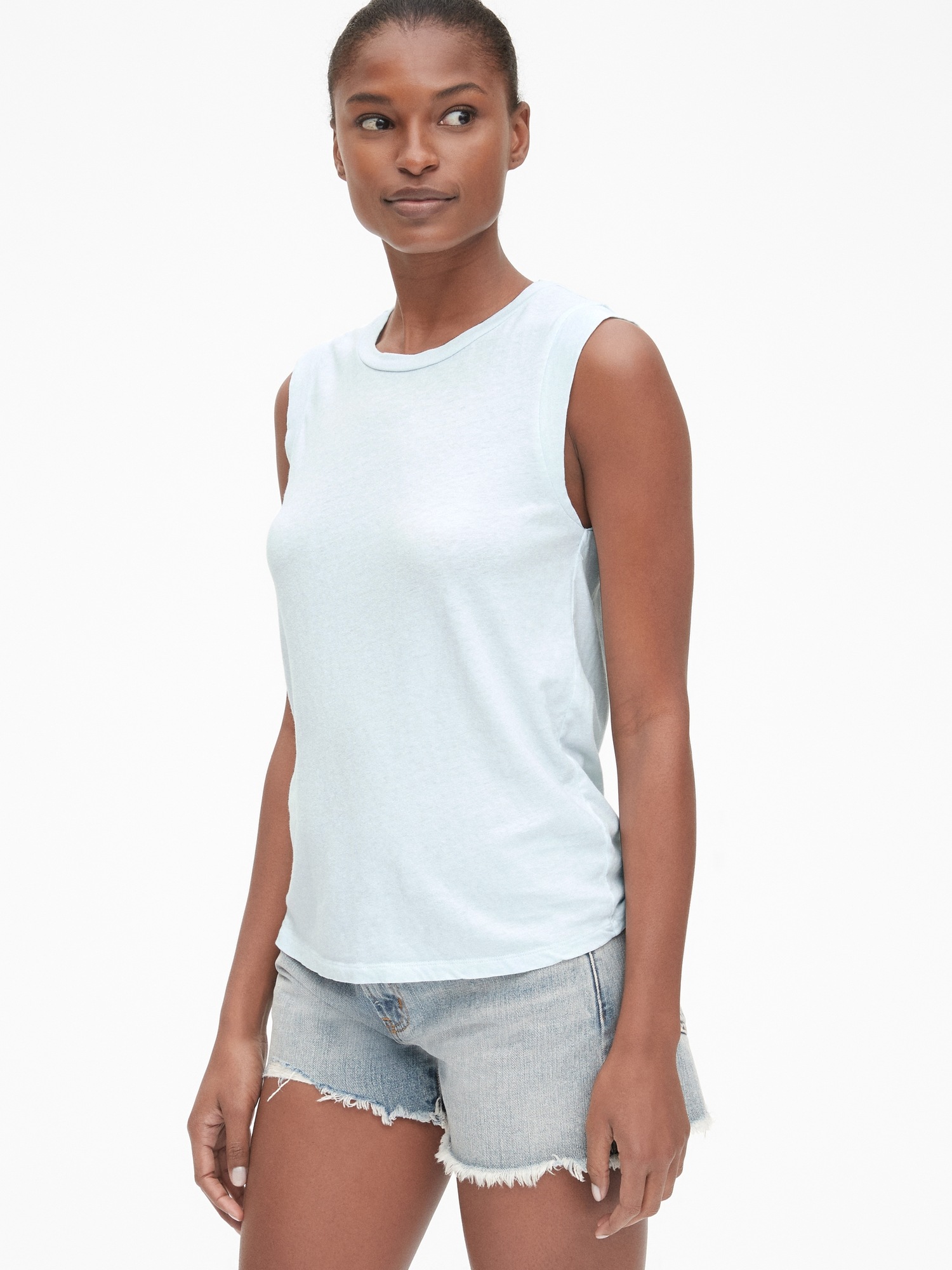 Vintage Wash Muscle Tank Top | Gap