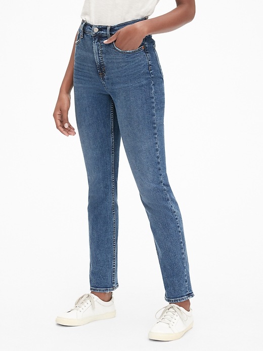 High Rise Cigarette Ankle Jeans with Secret Smoothing Pockets | Gap