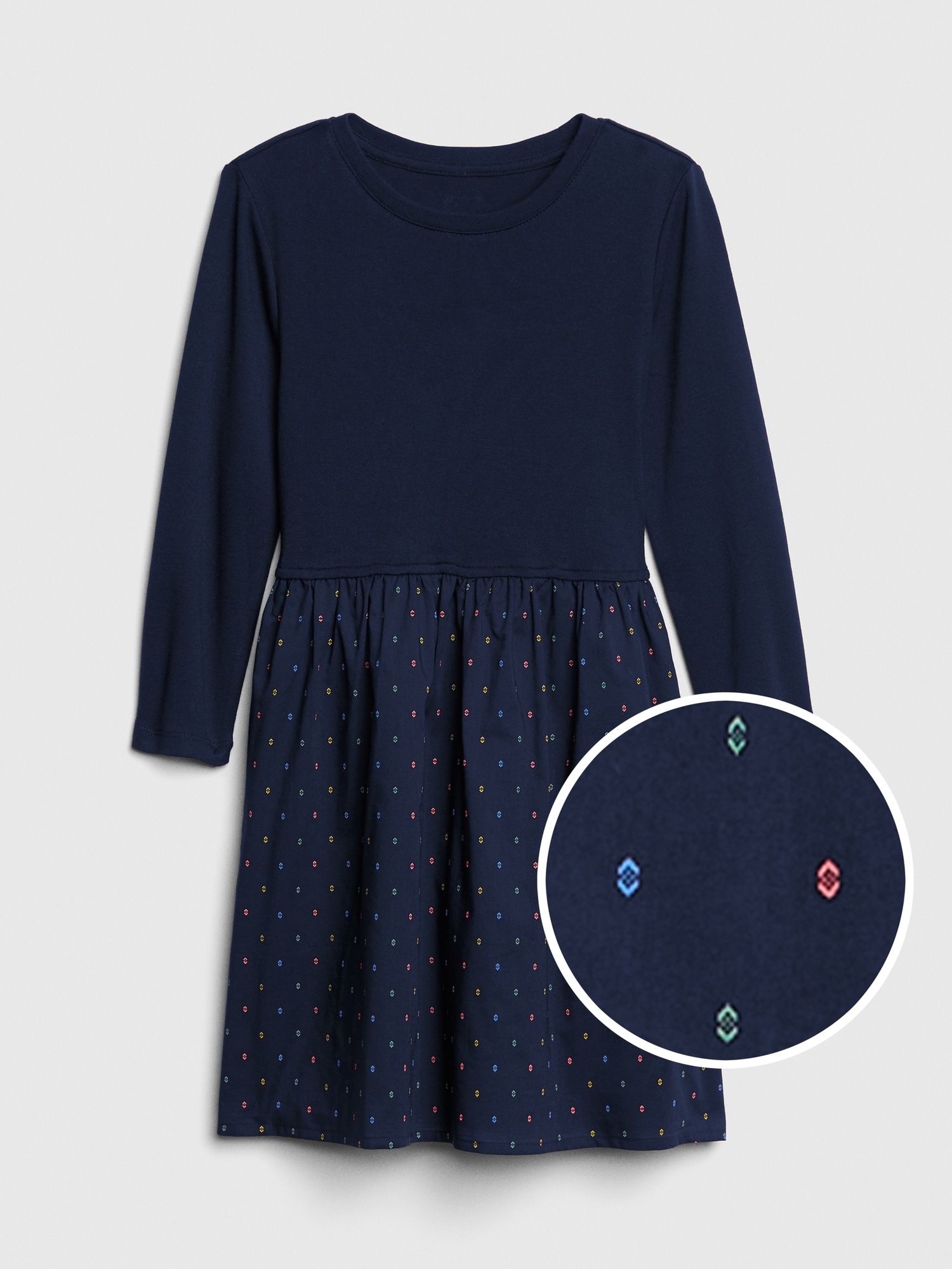 Kids Mix Fabric Dress | Gap