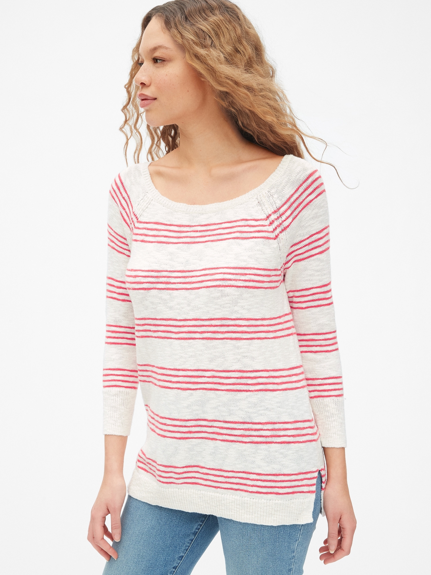 Boatneck Sweater in Slub Cotton | Gap