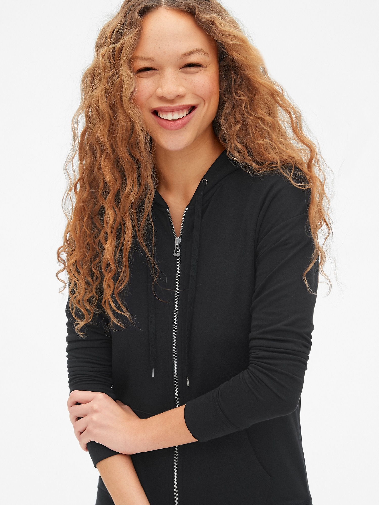 Full-Zip Tunic Hoodie | Gap