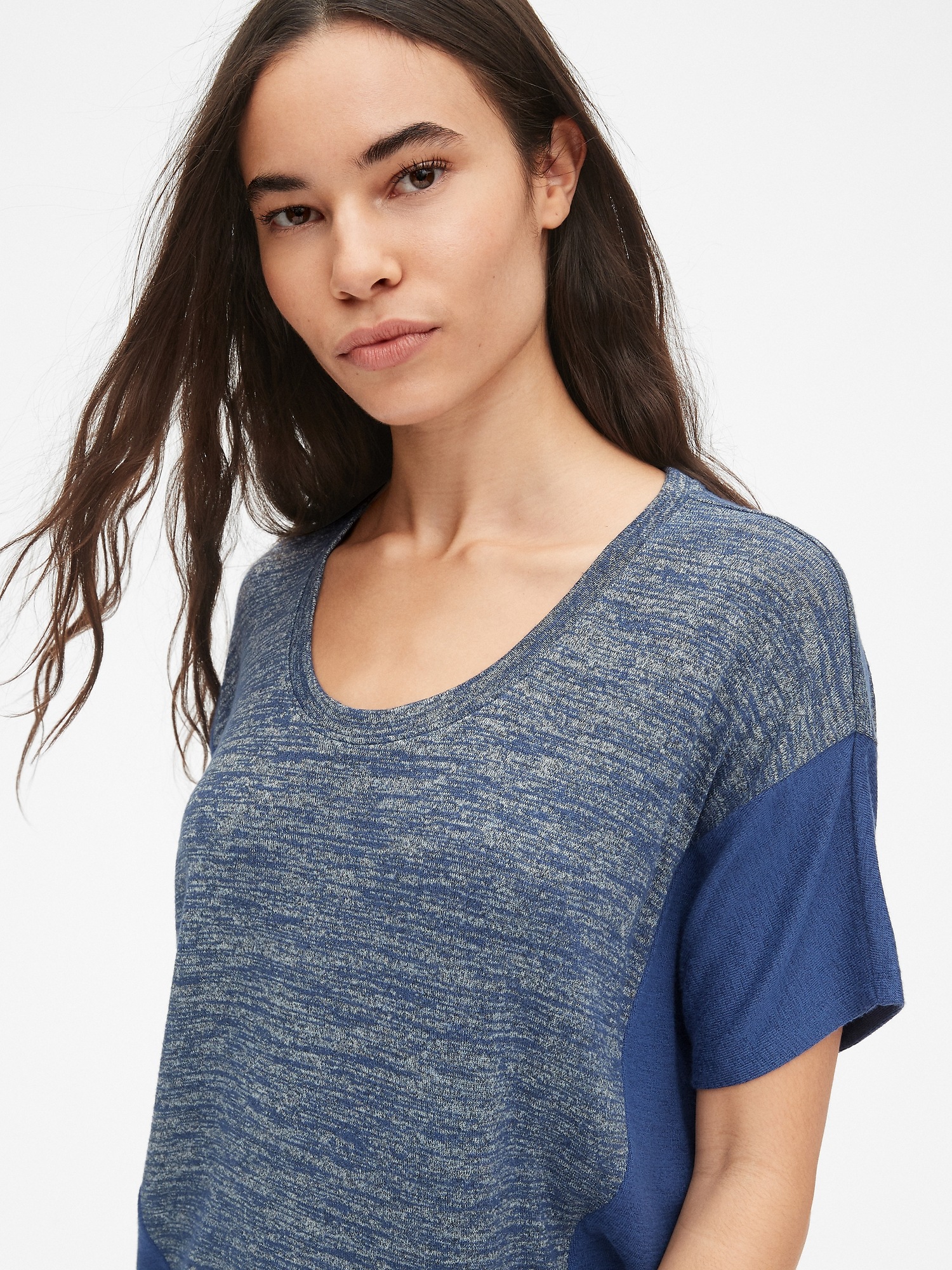 Softspun Colorblock Dolman Sleeve Top | Gap