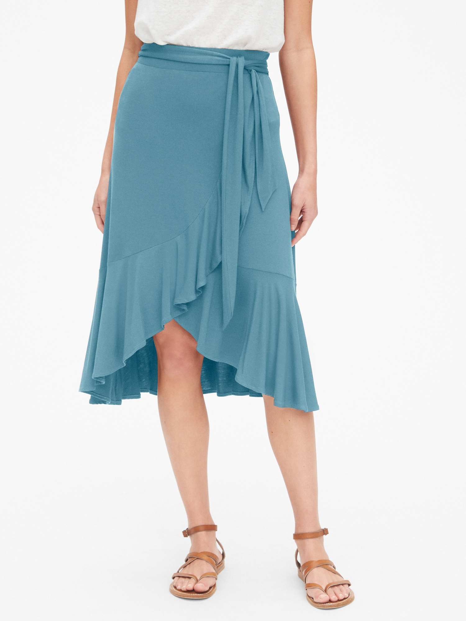 Knit Ruffle Wrap Skirt | Gap