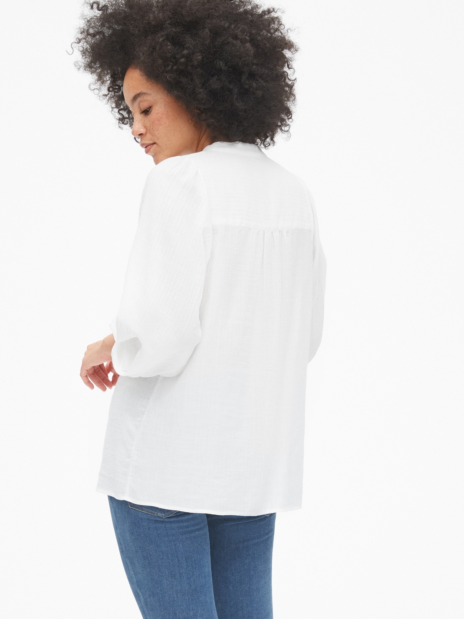 Popover Bib-Front Blouse | Gap