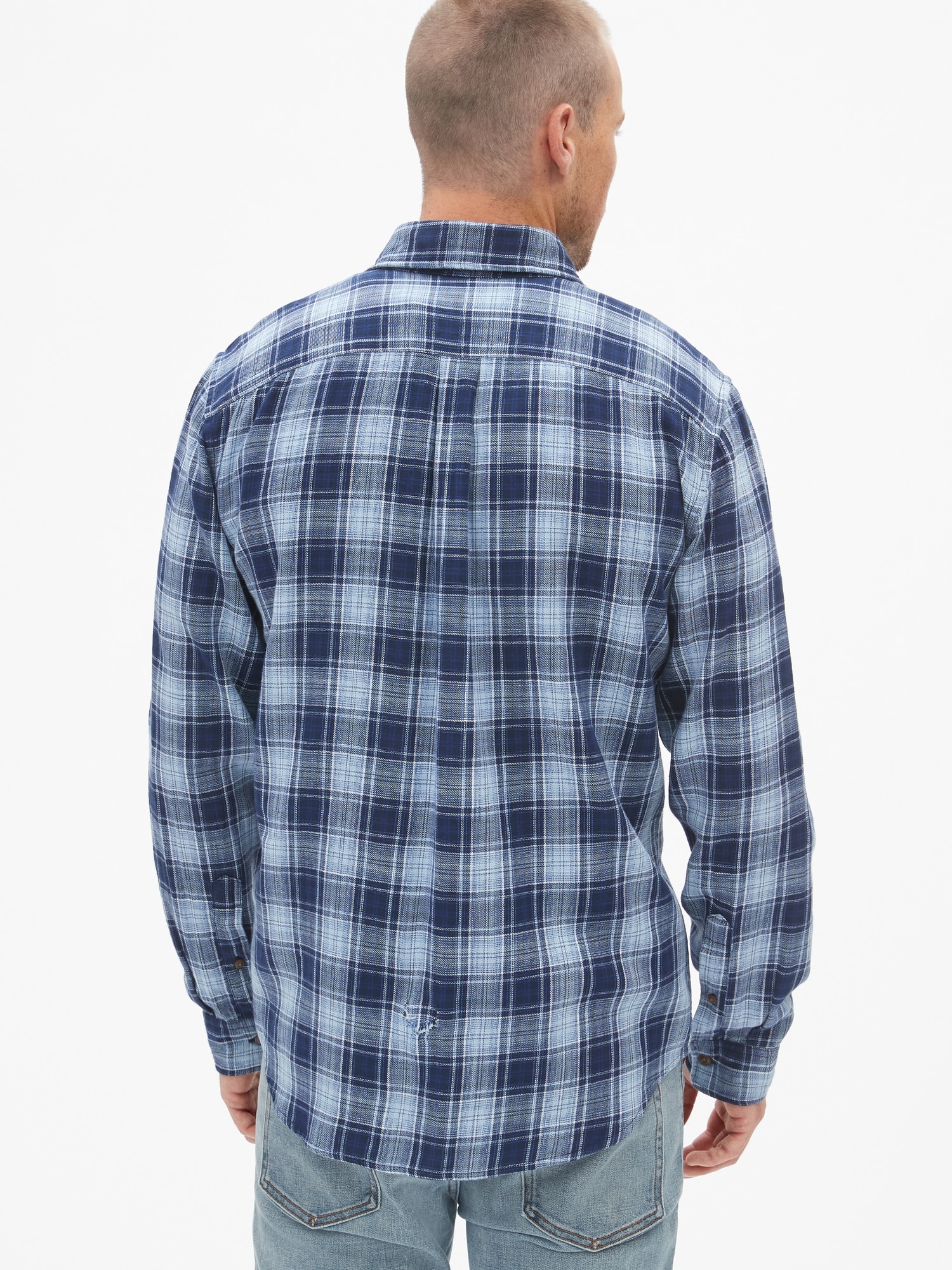 Plaid Work Shirt in Slub Cotton | Gap