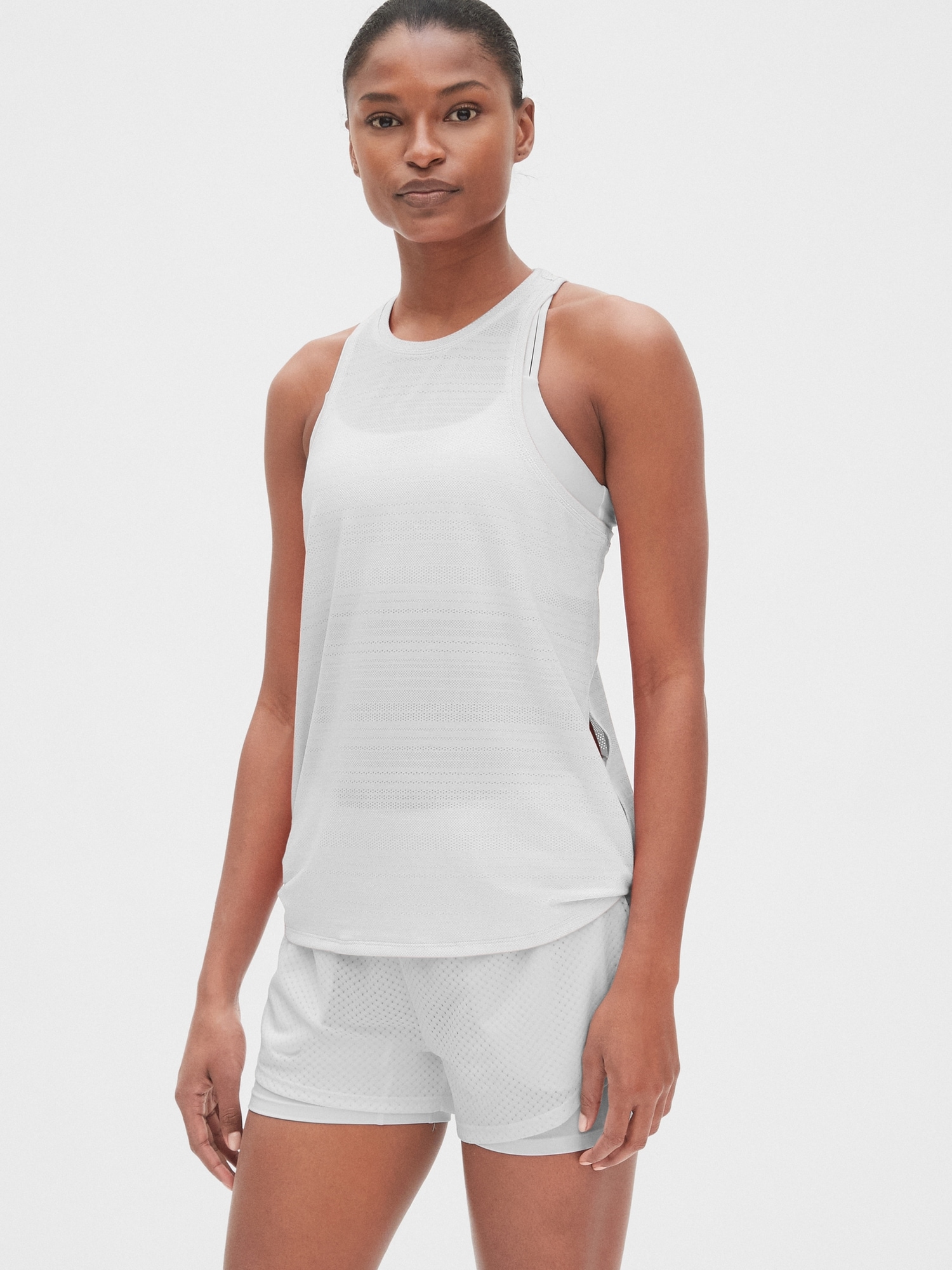GapFit Mesh Tank with Twist Detail | Gap
