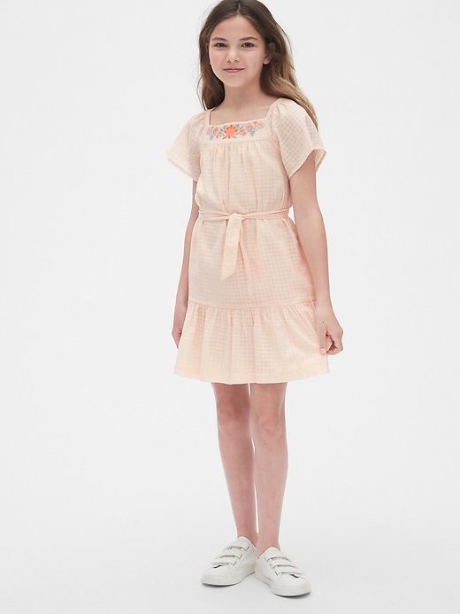 Kids Tie-Belt Squareneck Dress | Gap