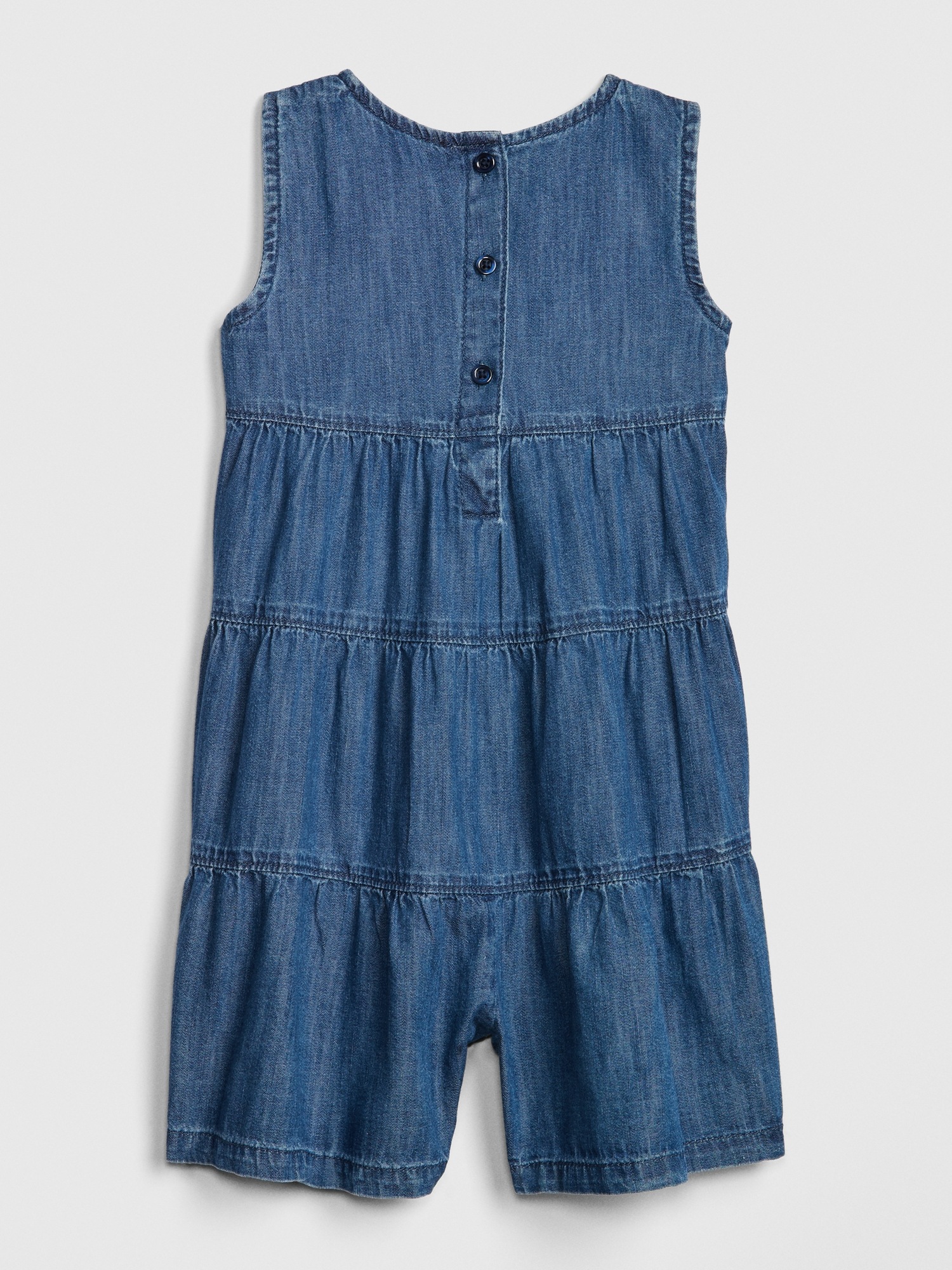 Toddler Tiered Denim Romper | Gap