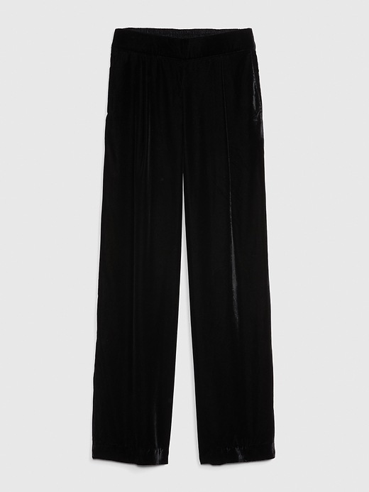 High Rise Velvet Pleated Wide Leg Pants Gap